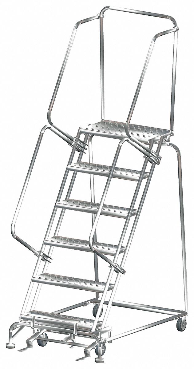 BALLYMORE, No Locking Mechanism, No Handrails, Lockstep Rolling Ladder ...