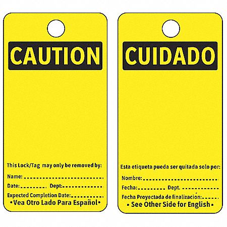 ELECTROMARK, Caution, Caution/Cuidado (Header Only), Caution Bilingual ...