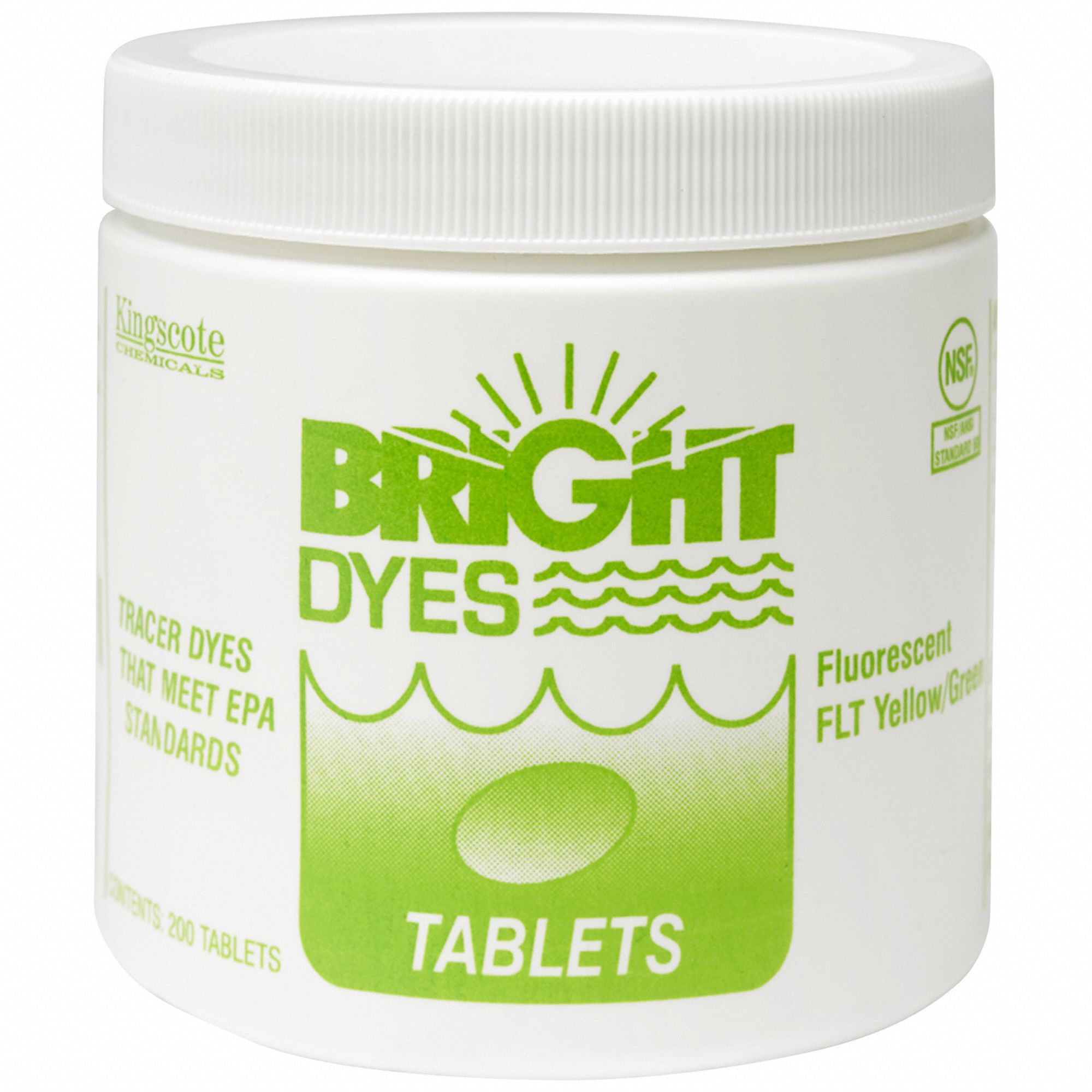 Lab, 1.35 g, Water Tracer Dye Tablets - Fluorescent Yellow/Green ...