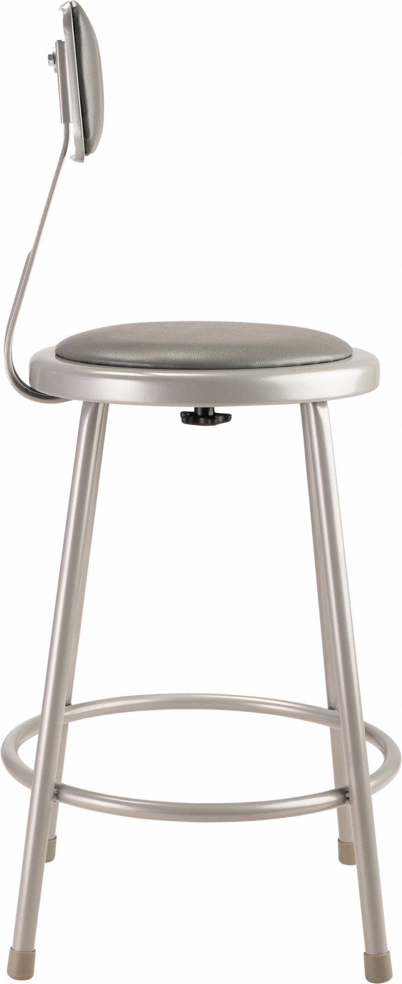 NATIONAL PUBLIC SEATING Round Stool: 37 in Overall Ht, 24 in min to 24 ...