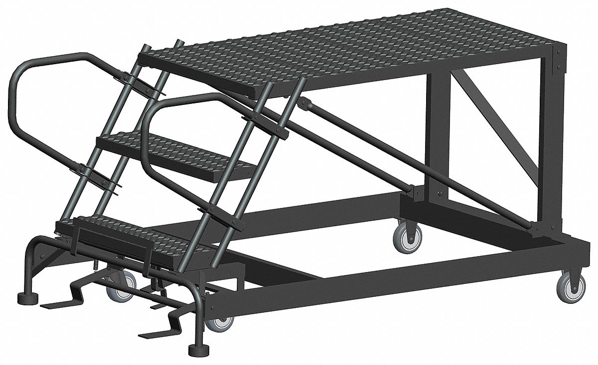 BALLYMORE, 2.5 ft Platform Ht - Max, 36 in x 48 in, Mobile Work ...