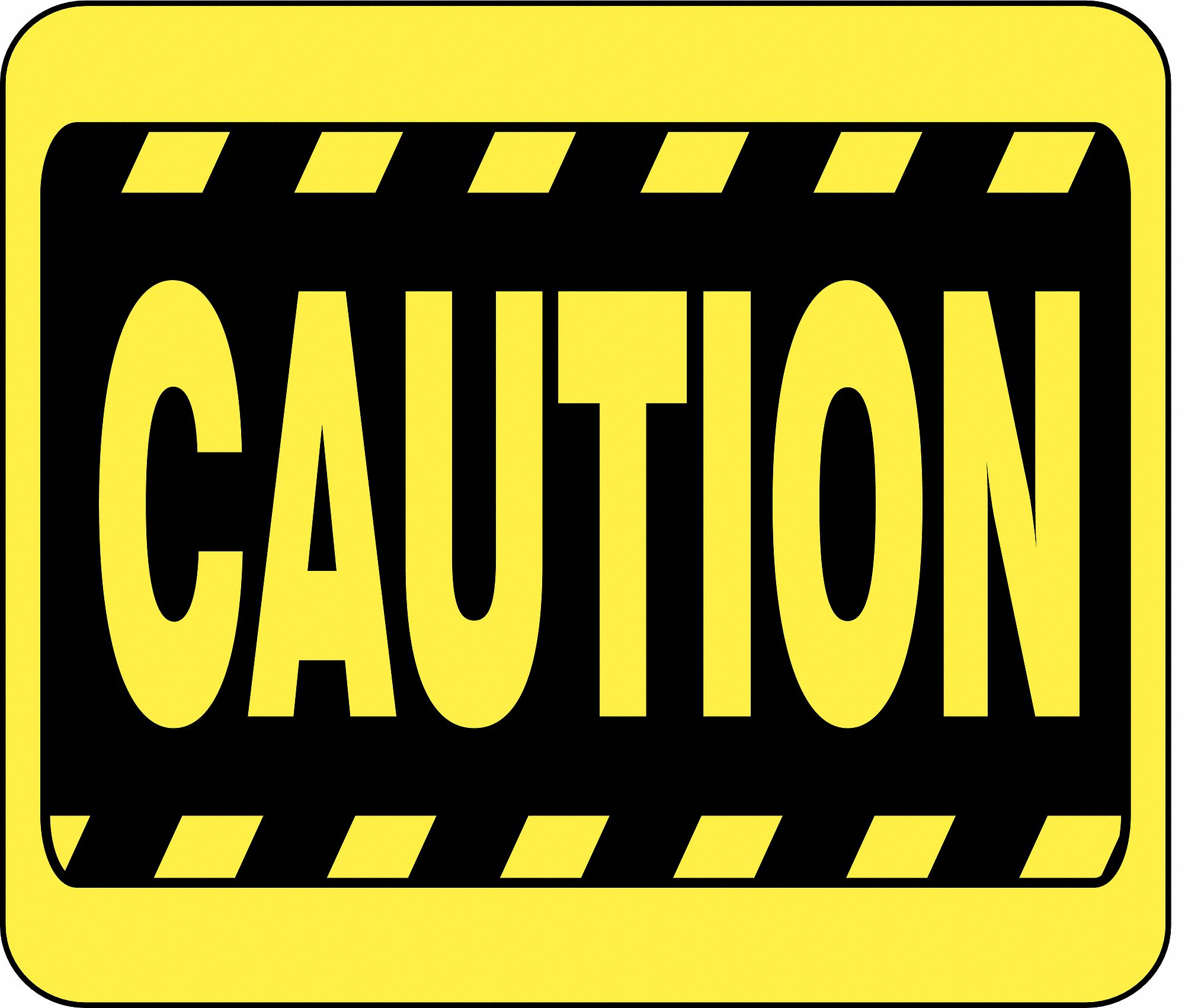 BARRIER POST SIGN CAUTION 11 IN HX14 - Grainger