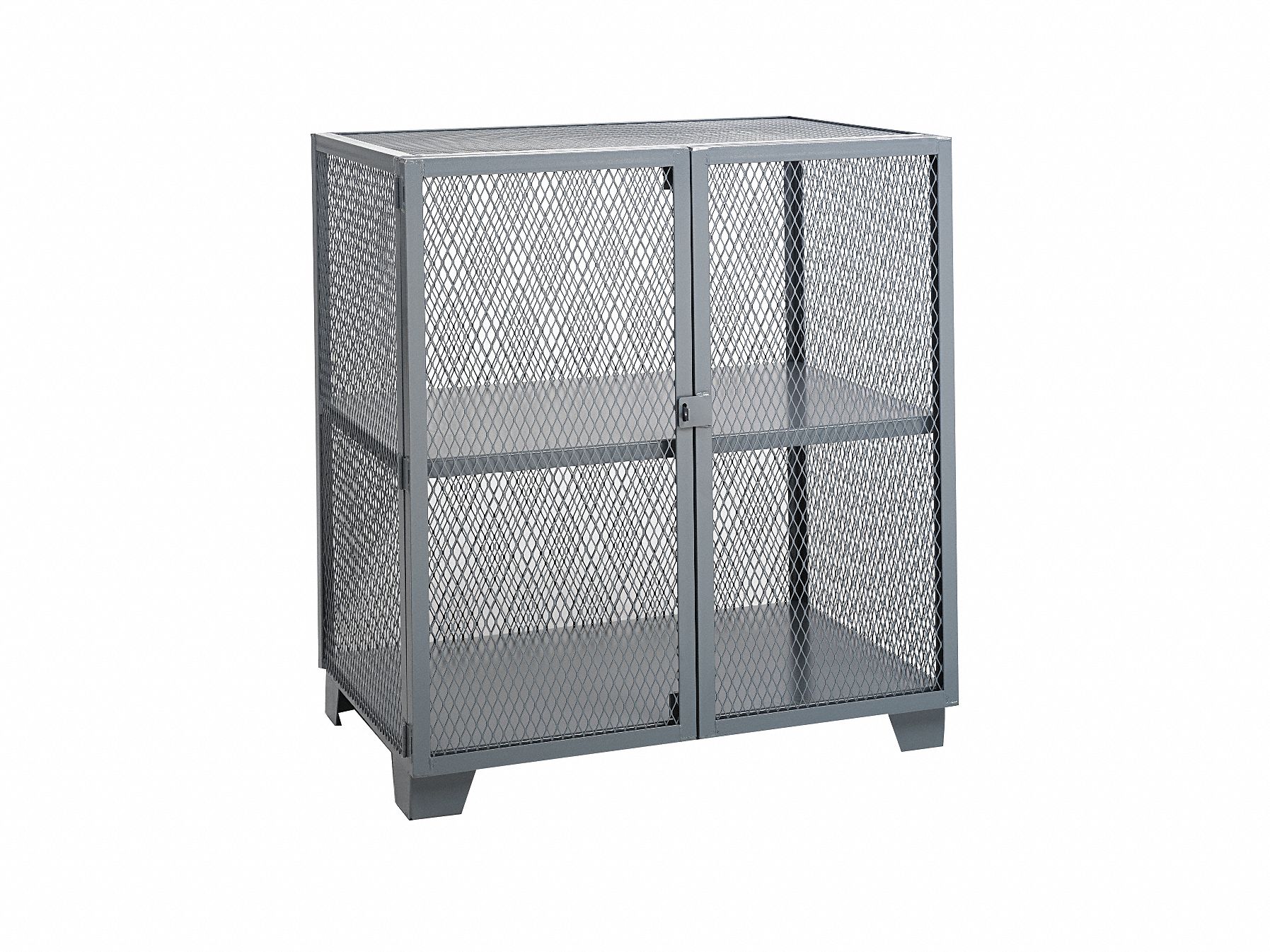 Mesh Security Cabinet,Blue - Grainger