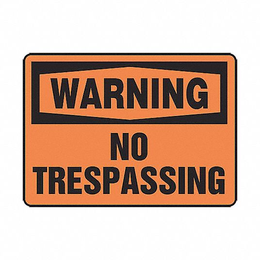 Plastic, Warning Sign, Warning, 10 in Width, 7 in Height, English ...