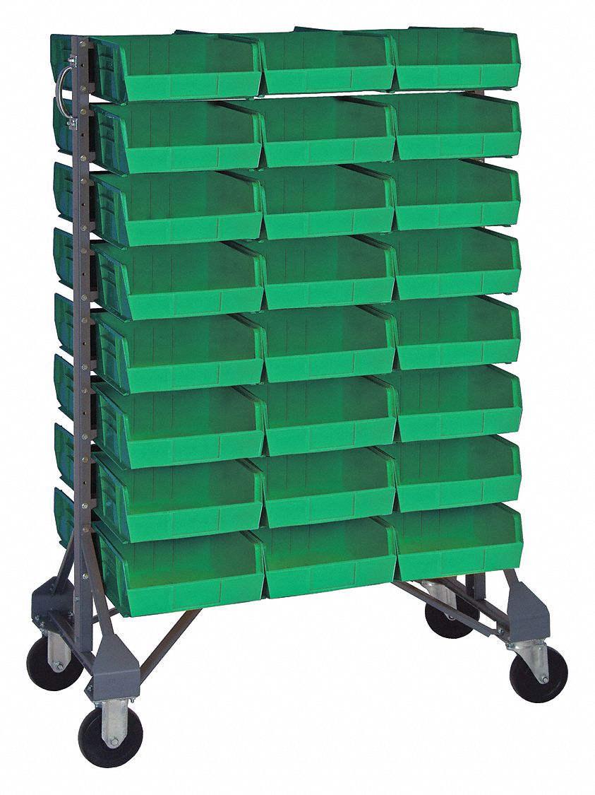 QUANTUM STORAGE SYSTEMS, 20 in x 36 in x 53 in, 48 Bins, Mobile Bin ...