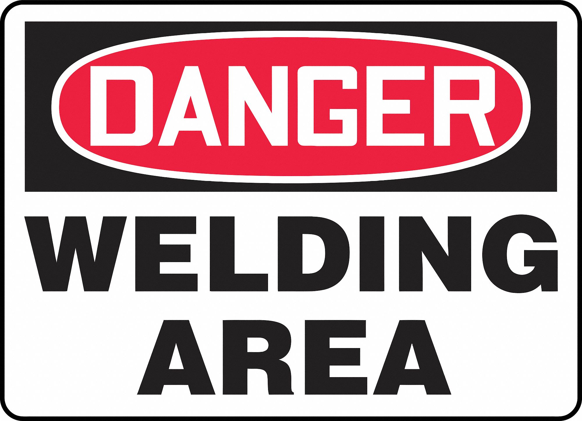 Danger Sign, Aluminum, Rectangle, English, Not Retroreflective ...