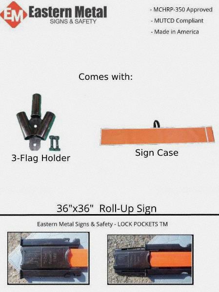 EASTERN METAL SIGNS AND SAFETY Road Construction Sign: 36 in x 36 in ...