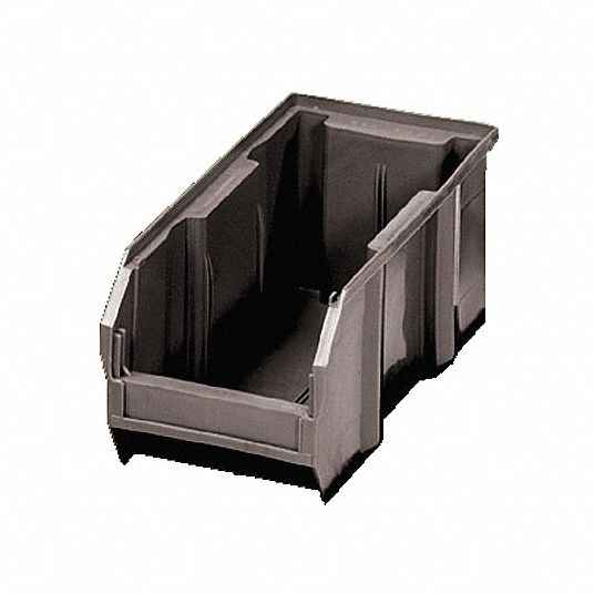 Shelf Bin,23-5/8L x 8-3/8W,Black - Grainger