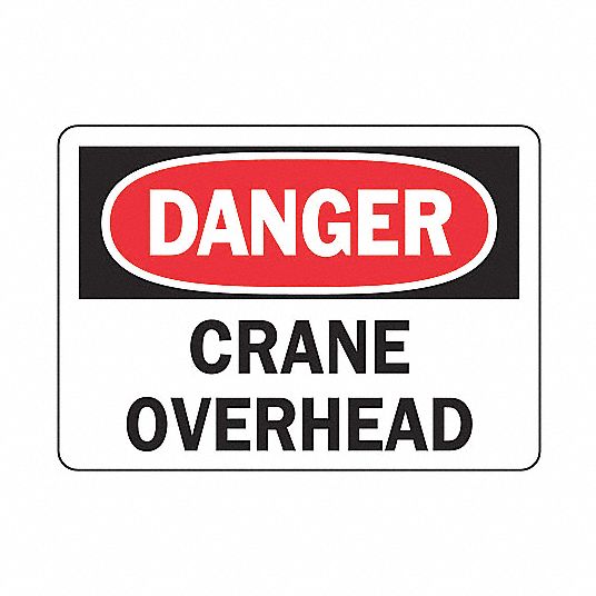 Plastic, Danger Sign, 10" Width, 7" Height, White, With Mounting Holes ...