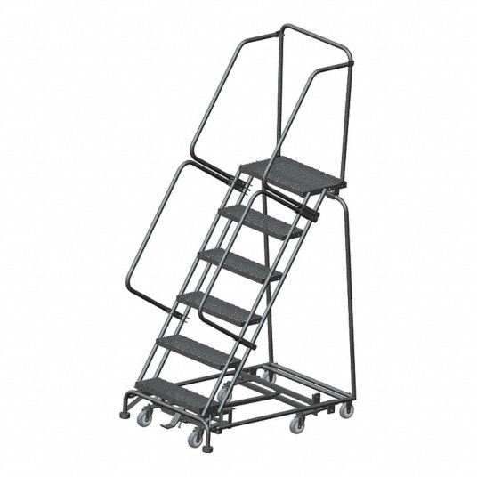 Lockstep Rolling Ladder,Steel,60 In.H - Grainger