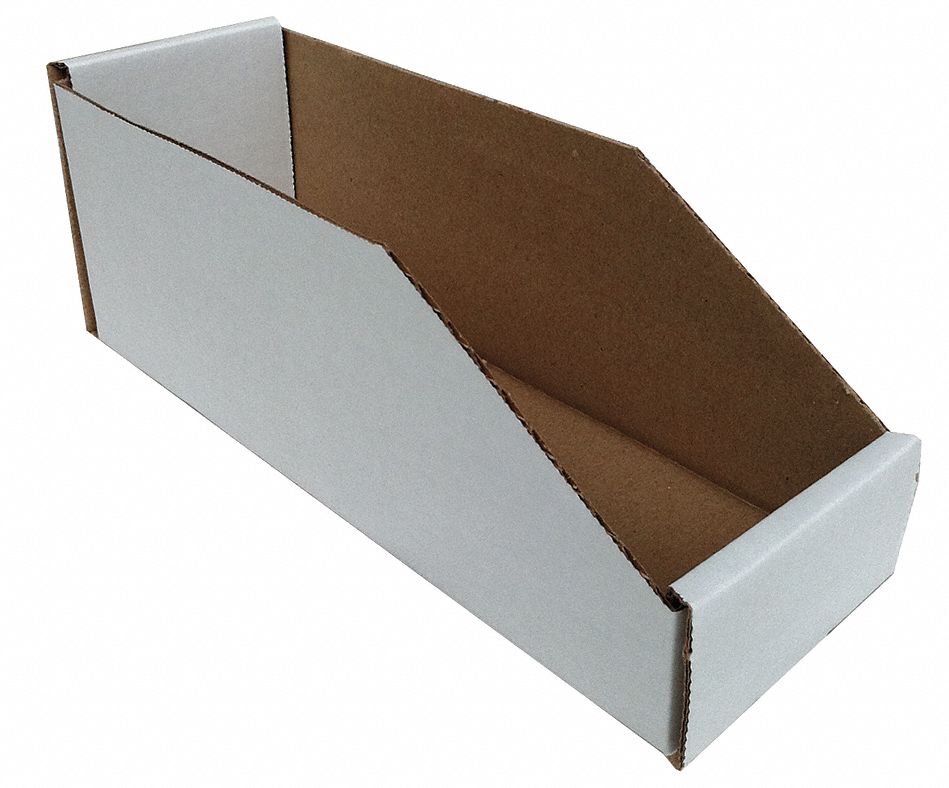 BOX KING Corrugated Shelf Bin, 8 In. W, 18 In. D - 9JGV1|BSBINBWZ818 ...