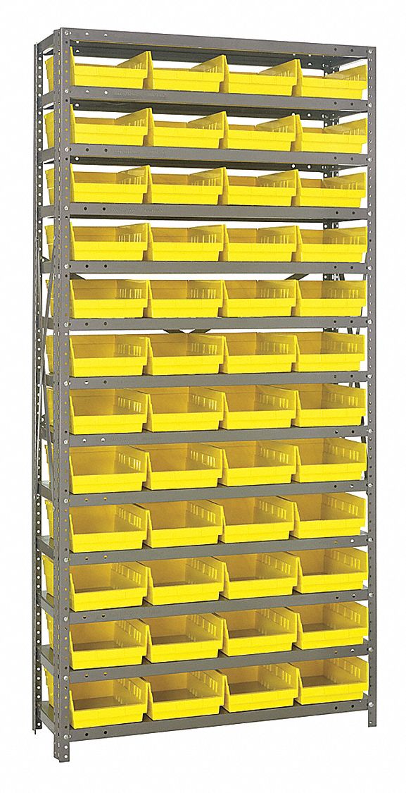 QUANTUM STORAGE SYSTEMS, 36 in x 18 in x 75 in, 1 Sided, Bin Shelving ...