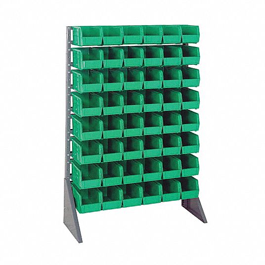 QUANTUM STORAGE SYSTEMS, 36 in x 54 in x 15 in, 1 Sided, Bin Rail Floor ...