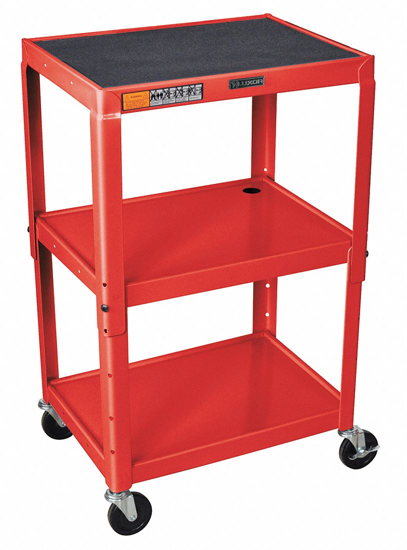 24 in x 18 in, 24 in x 18 in x 42 in, AV Cart with Adjustable-Height ...