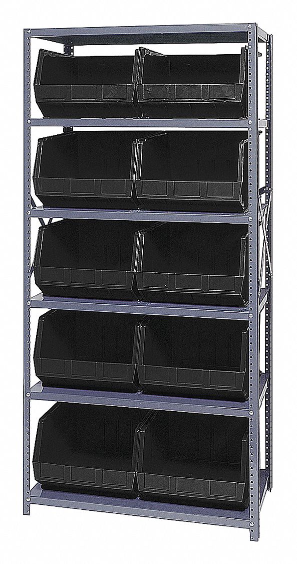 QUANTUM STORAGE SYSTEMS, 36 in x 18 in x 75 in, 1 Sided, Bin Shelving ...