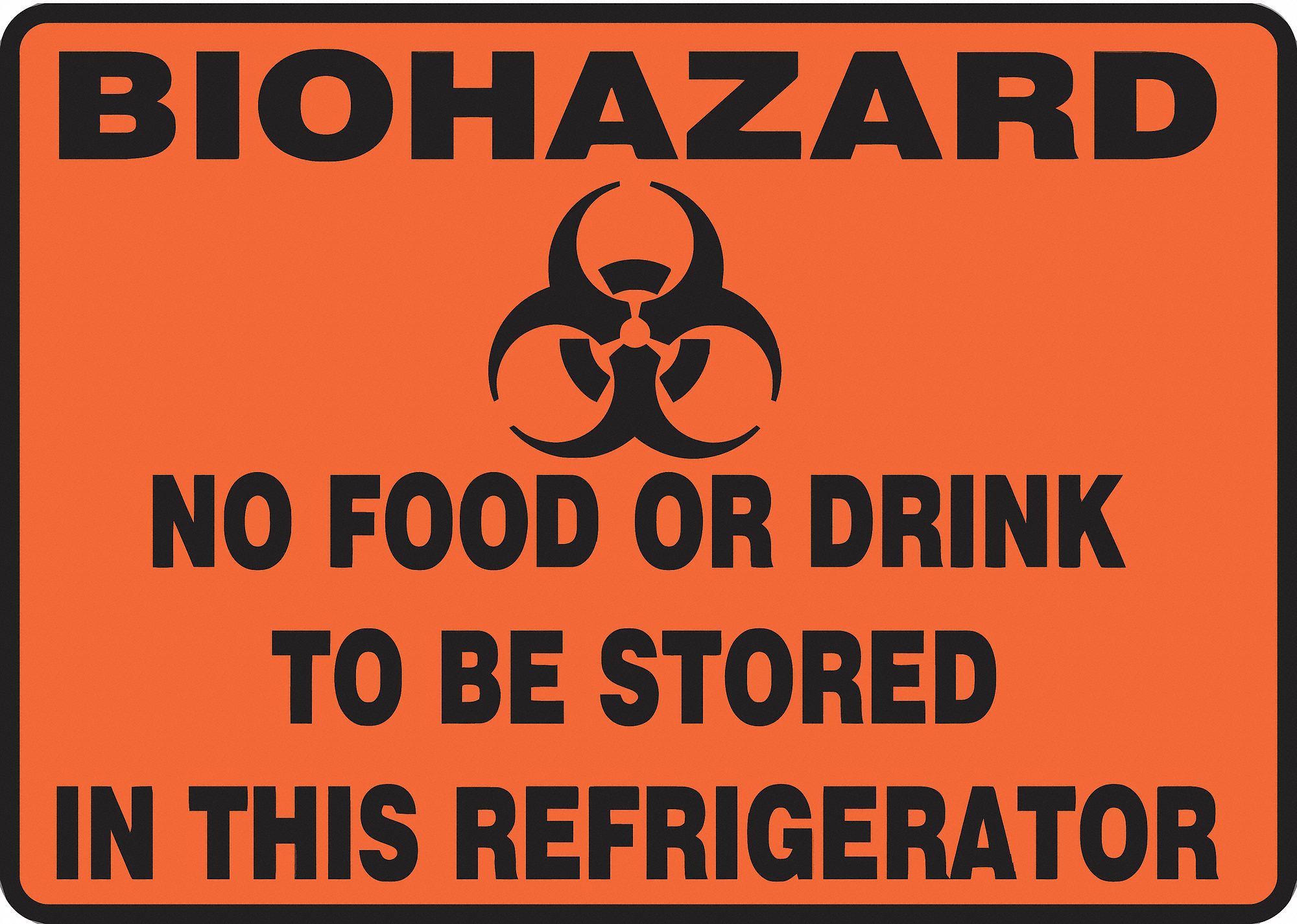 Biohazard Sign, Vinyl, Rectangle, English, Not Retroreflective ...