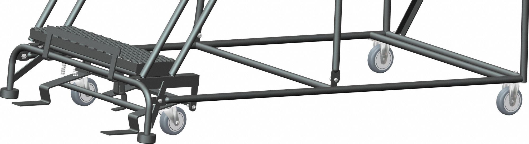 BALLYMORE 8-Step Stock Picking Rolling Ladder, Expanded Metal Step ...