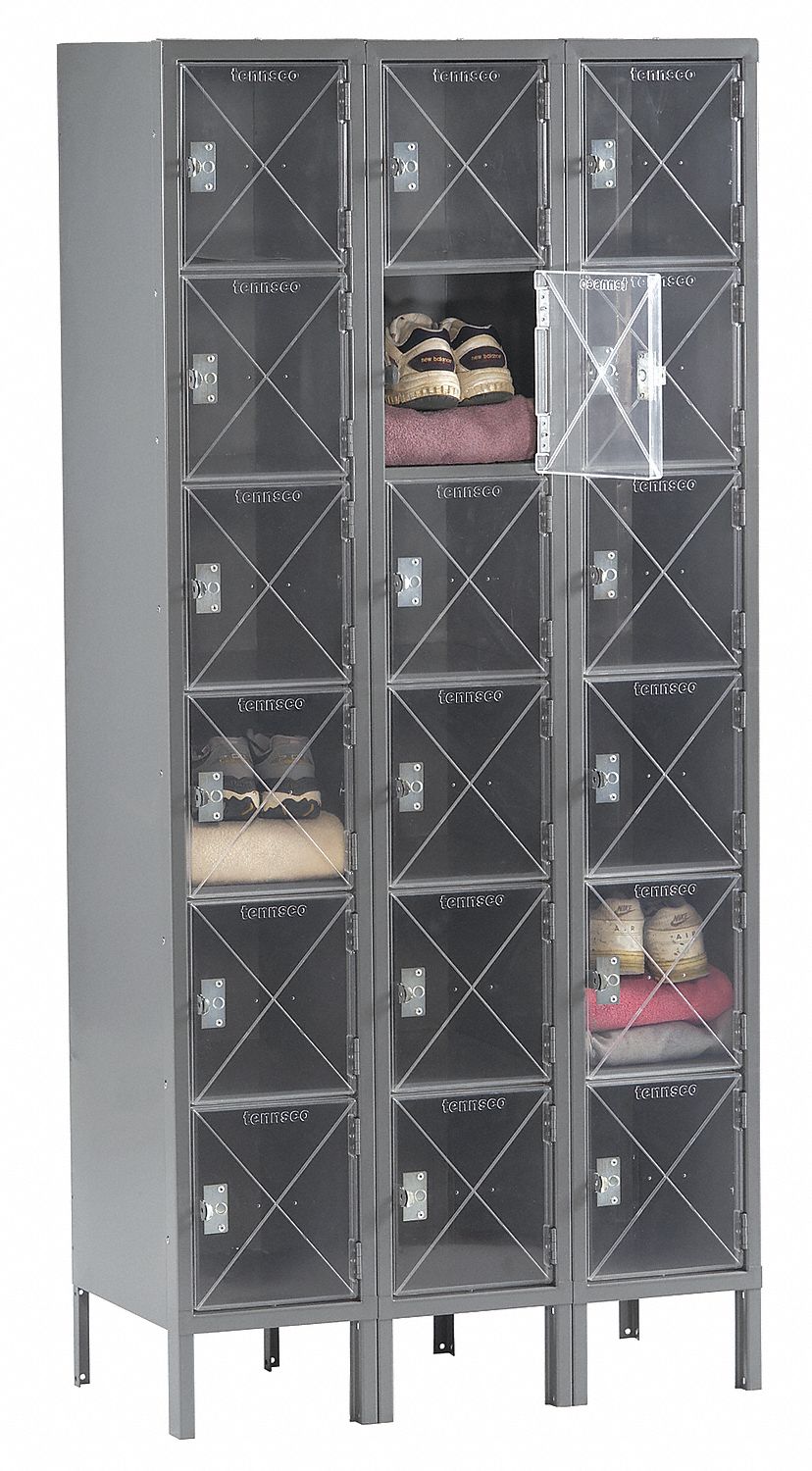 TENNSCO, 36 in x 18 in x 78 in, 6 Tiers, Box Locker - 8DYK3|CBL6-121812 ...