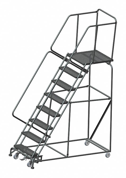 Safety Rolling Ladder,Steel,80 In.H - Grainger