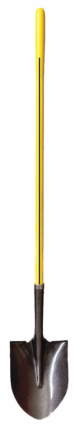 Round Point Shovel,48 In.Handle,14 ga. - Grainger