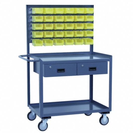 JAMCO, 1,200 lb Load Capacity, 36 in x 24 in, Steel Mobile Workstation ...