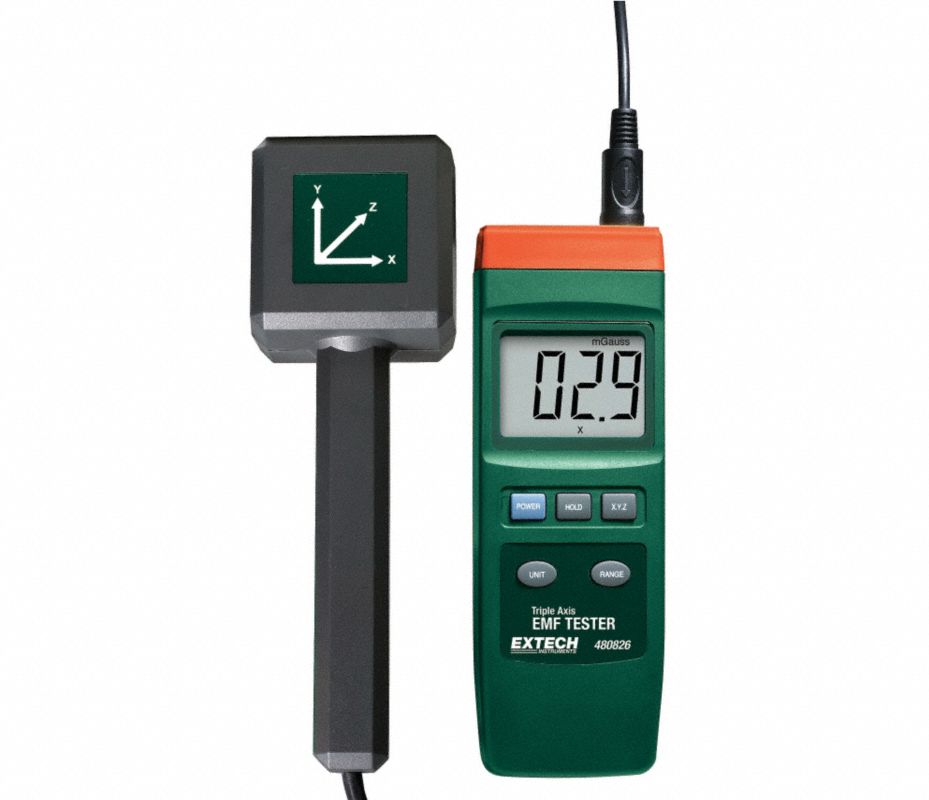 EXTECH Probador d/Triple Axis EMF,Pantalla LCD - 9E331 | 480826 ...