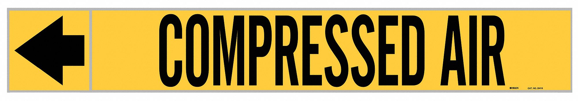 Compressed Air, Yellow, Pipe Marker - 9E534|20416 - Grainger