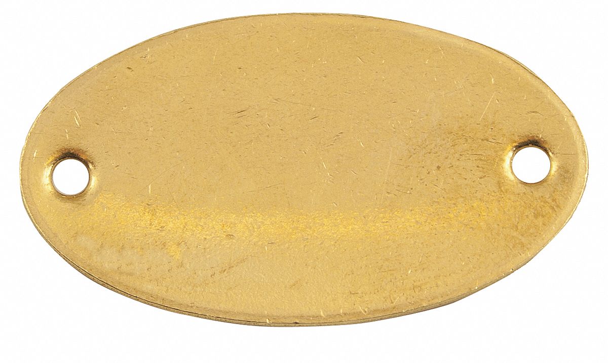 C.H. HANSON, Brass, 1 in Dia, Blank Tag - 9EVN8|42742 - Grainger
