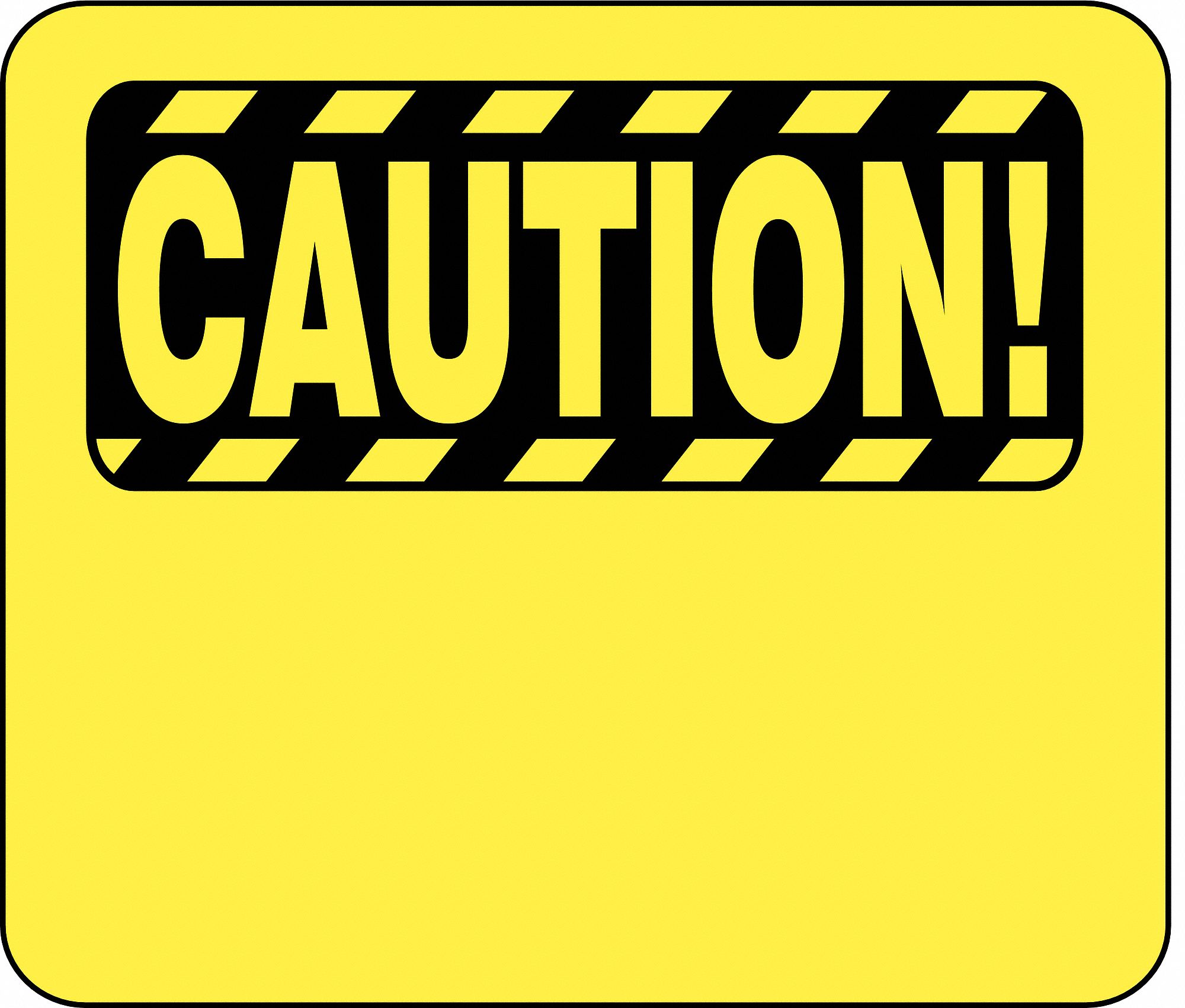 BARRIER POST SIGN CAUTION BLANK 11 IN - Grainger