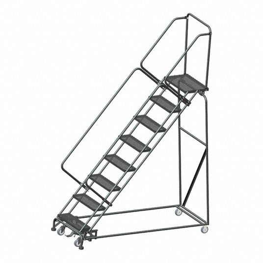Lockstep Rolling Ladder,Steel,80 In.H - Grainger
