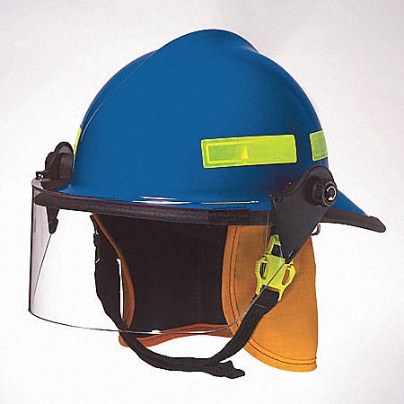 Blue Fire Helmet, Shell Material: Fiberglass, Ratchet Suspension, Fits ...