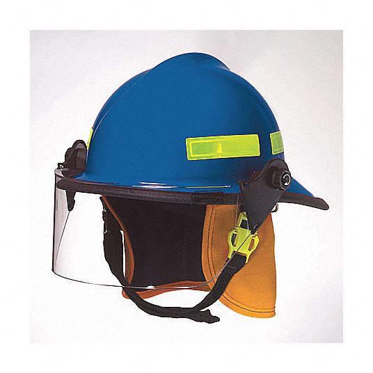 Blue Fire Helmet, Shell Material: Fiberglass, Ratchet Suspension, Fits ...