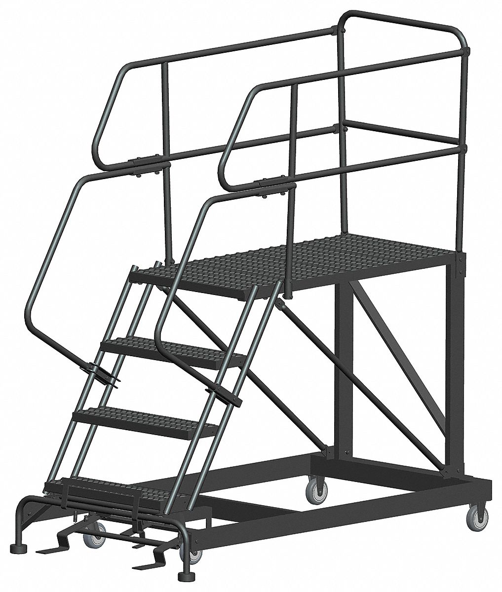 BALLYMORE, 3.3 ft Platform Ht - Max, 36 in x 48 in, Mobile Work ...