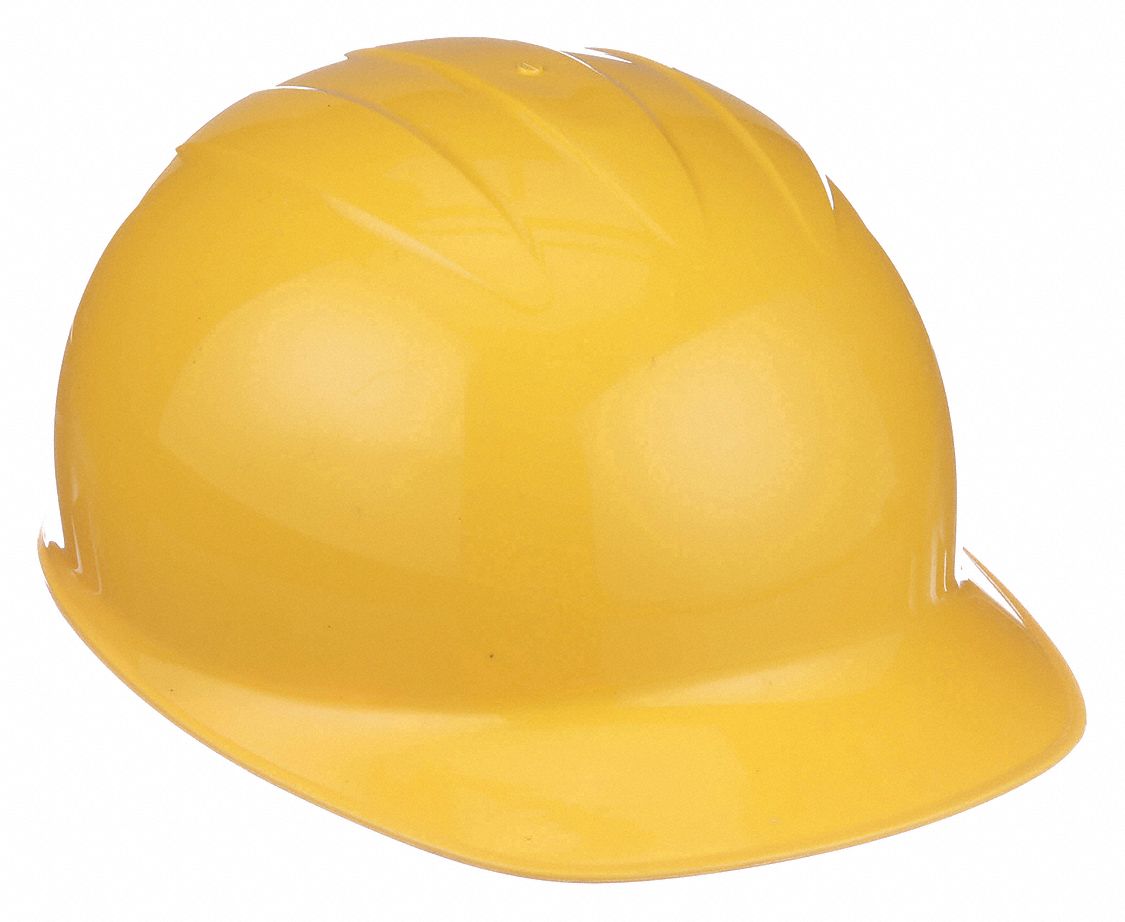 Bump Cap, Front Brim, Yellow, Fits Hat Size One Size Fits Most - Grainger