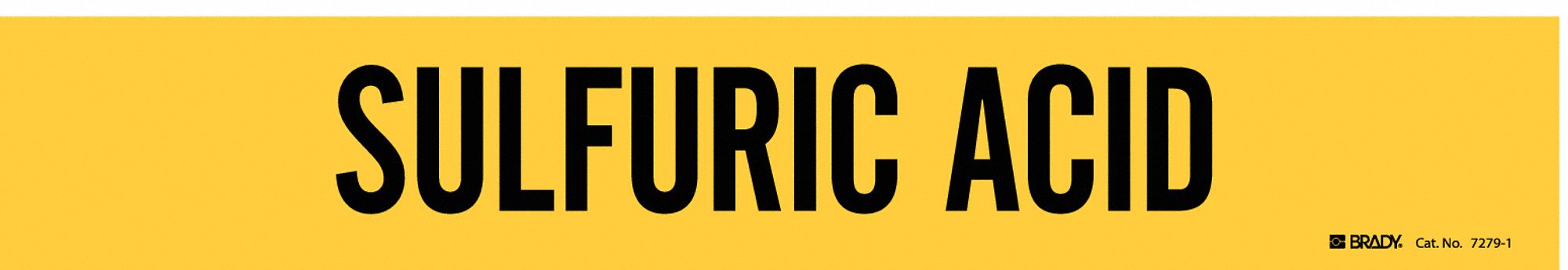 Sulfuric Acid, Yellow, Pipe Marker - 9F223|7279-1 - Grainger