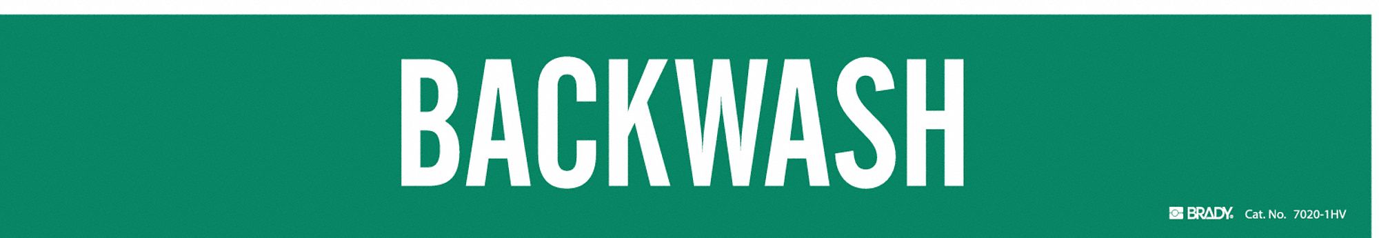 Backwash, Green, Pipe Marker - 9F738|7020-1HV - Grainger