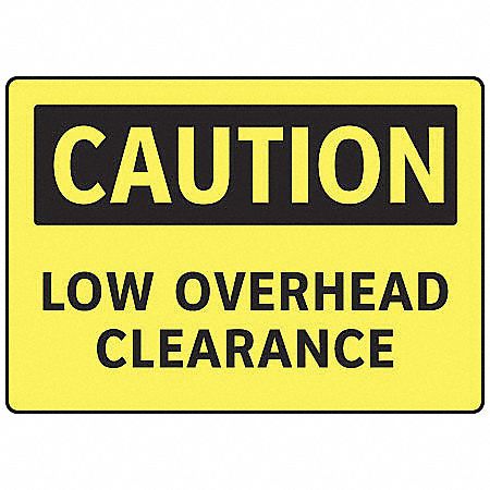 Polyester, 7 in x 10 in Nominal Sign Size, Caution Sign - 9NL91|S122FF ...