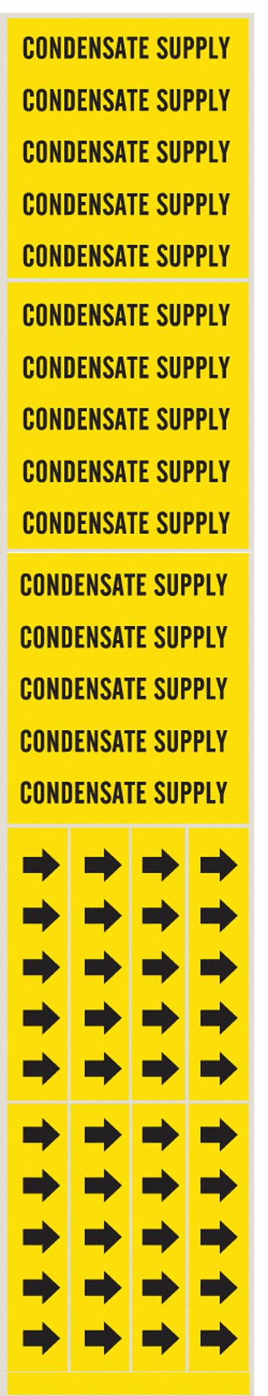 Condensate Supply, Yellow, Pipe Marker - 9F894|7066-3C - Grainger
