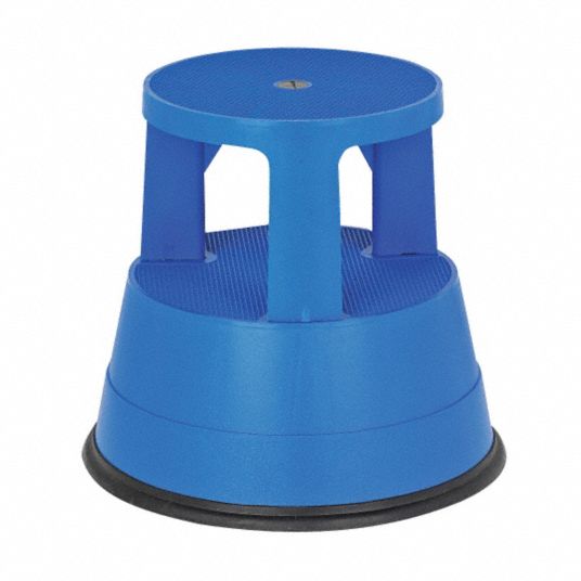 Step Stool,15 In. H,Plastic,True Blue - Grainger