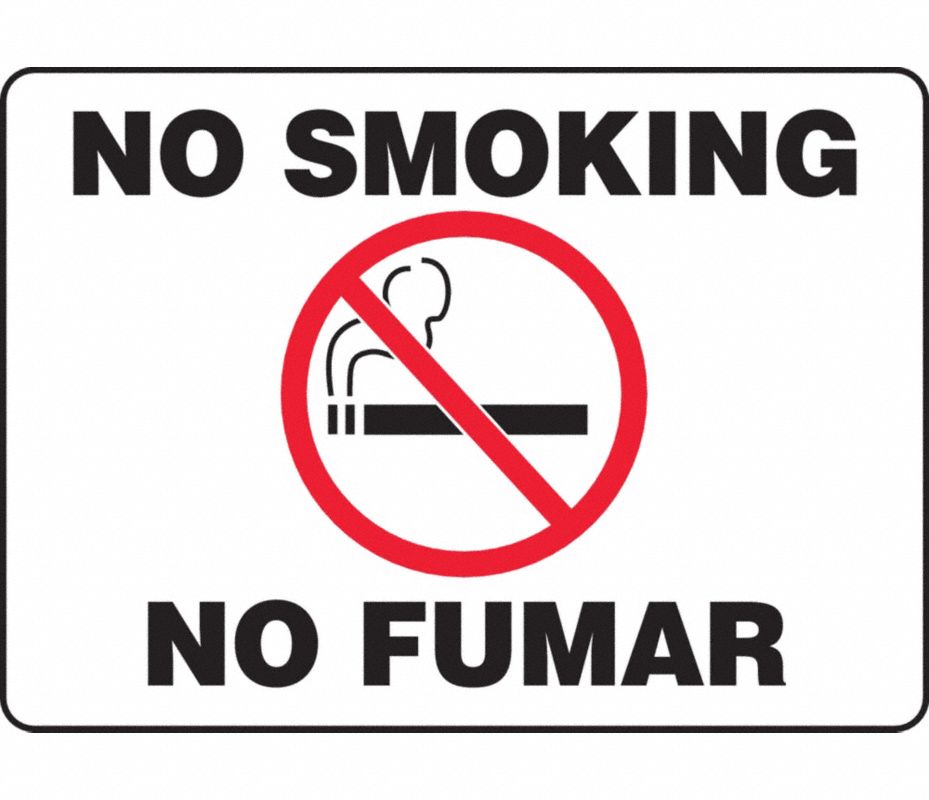 ACCUFORM Letrero de No Fumar, No Retroreflectivo, No Fumar, Aluminio ...