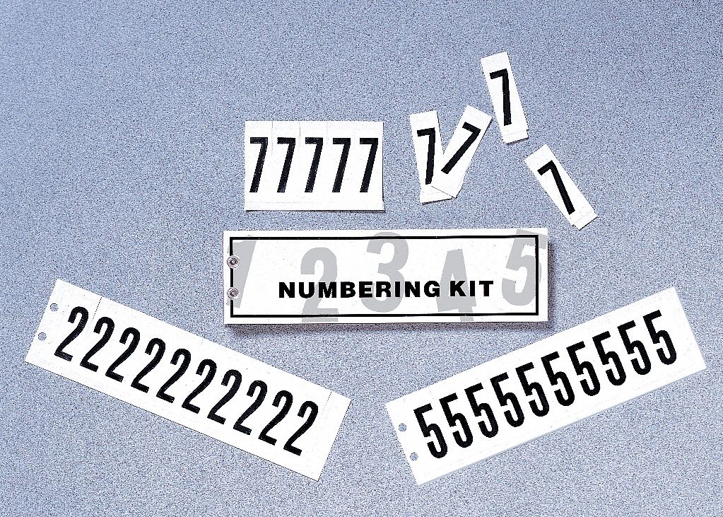 Number Book, 0 Thru 9, Black On White, 3 in Character Height, 1 EA ...