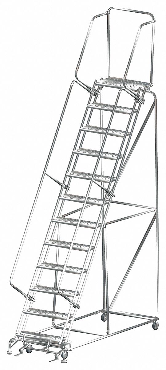 BALLYMORE LOCKSTEP ROLL LADDER,T304 STEEL, 120 INH, NO LOCKING ...