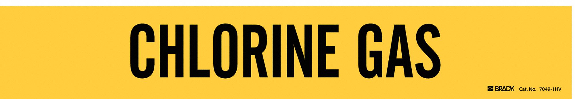 Chlorine Gas, Yellow, Pipe Marker - 9GCR4|7049-1HV - Grainger