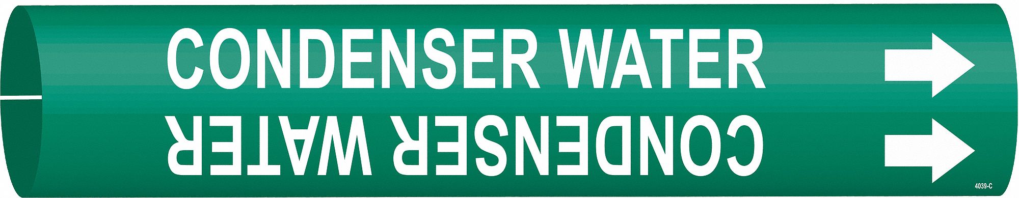 Condenser Water, Green, Pipe Marker - 9GDZ5|4039-C - Grainger