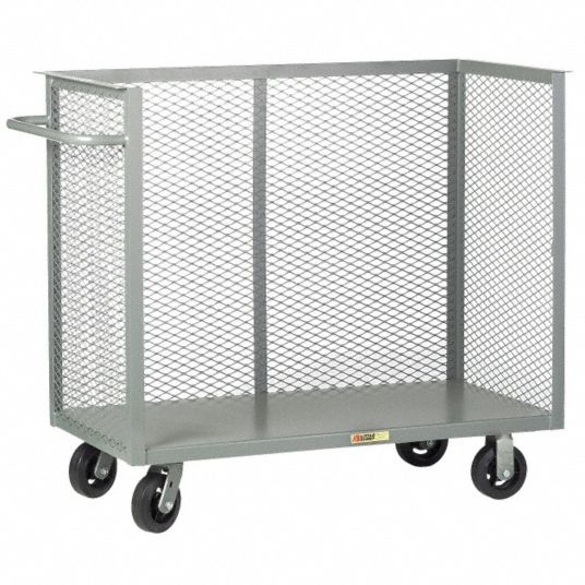 Mesh Security Cart, 2400 lb Load Capacity, 48 in x 24 in - Grainger