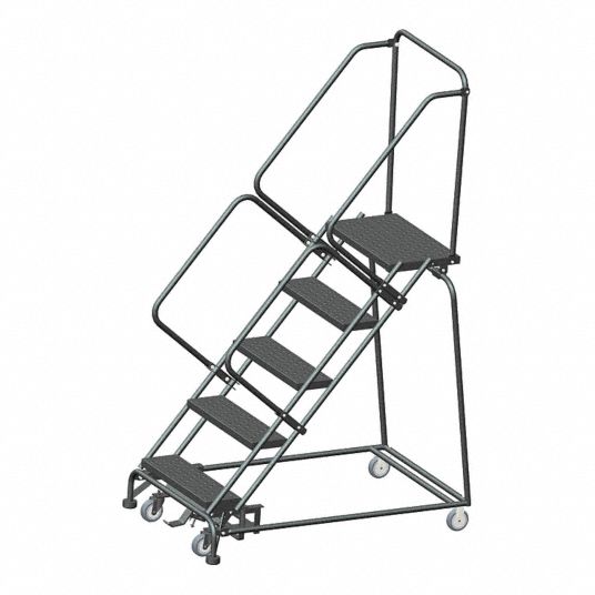 Lockstep Rolling Ladder,Steel,50 In.H - Grainger