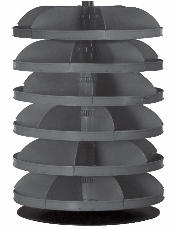 DURHAM MFG, 40 3/8 in x 28 in, 6 Levels, Revolving Storage Bin - 9GH68 ...