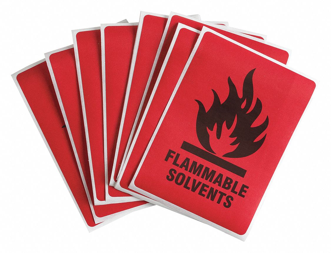 Vinyl, Adhesive Sign Mounting, Hazardous Material Labels - 9HU32|596-14 ...