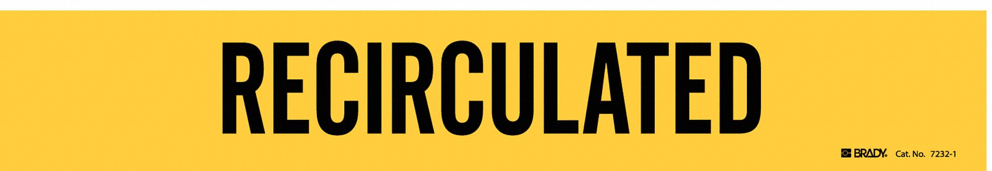 Recirculated, Yellow, Pipe Marker - 9HV81|7232-1 - Grainger