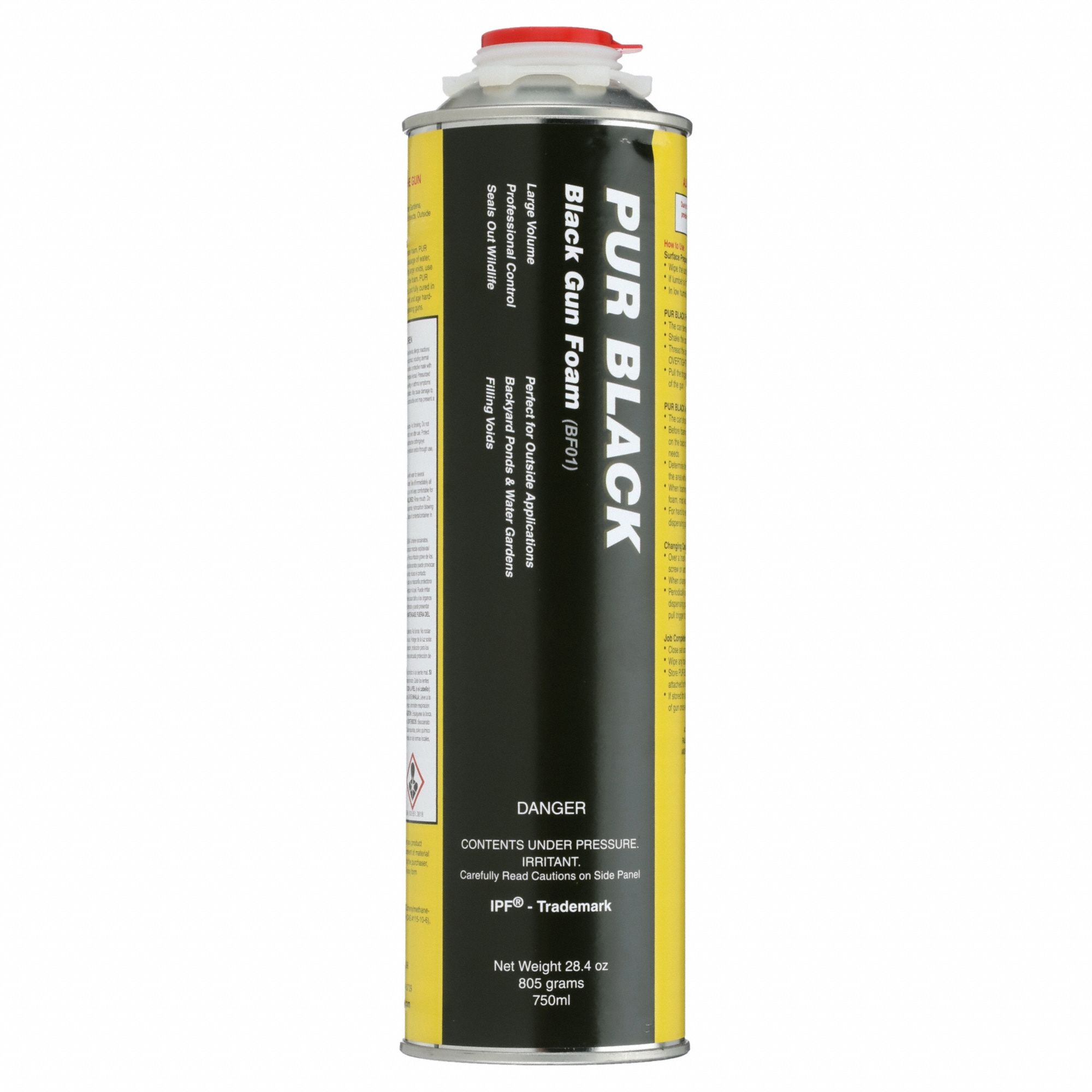 TODOL, Gun Application, Black, Insulating Spray Foam Sealant - 9HYA2 ...